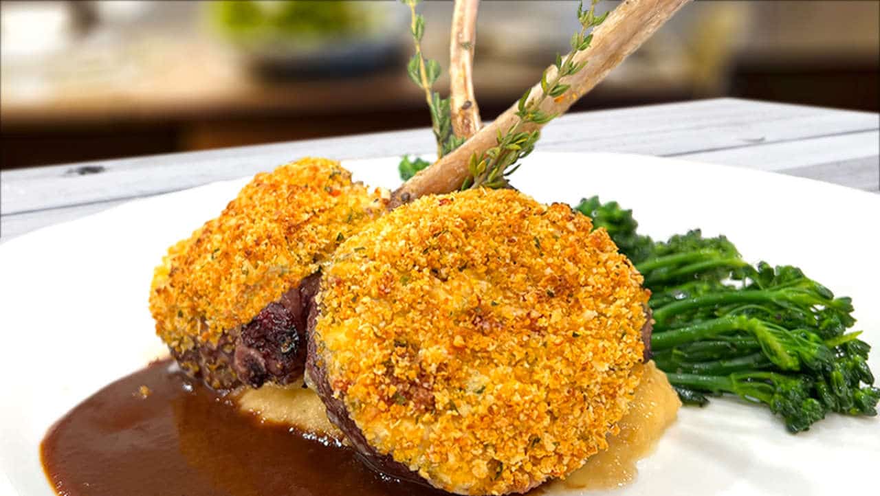 Lamb Chops Recipe With A Mascarpone & Bread Crumb Crust